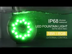RGB IP68 18W 600LM Remote Control Fountain Lights For Plaza