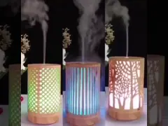 300ml Mini USB Negative Ion Wooden Aroma Diffuser With 7 Colors LED Lamp with Remote and WIFI