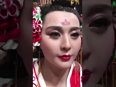 Realistic Female Character Lifelike Full Size Ancient Emperor Wu Ze Tian Wax Statues