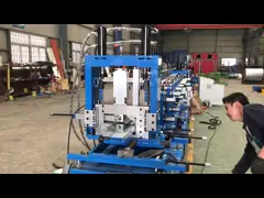 China 22KW Cr12Mov Blade Steel Frame Auto Z100-300 Purlin Roll Forming Machine for sale