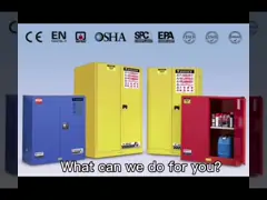 Waste Liquid Collecting Flammable Goods Storage Cabinets With Rolling Wheels