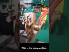 The metal sheet's welding of seam welder