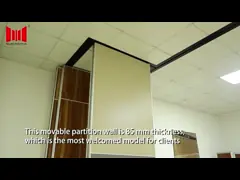 2000mm 3800mm Sliding Soundproof Wall Divider Panels Top Hung