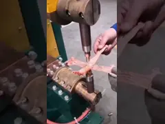The copper sheet's welding of stationary spot welder