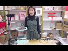 PET Transparent Cake Box Packaging Tall Clear Plastic Square Paper Boxes