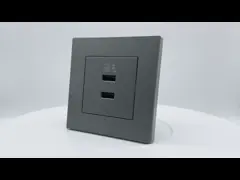 PC Metal USB Charger Socket 86mm Double Wall Socket With Usb