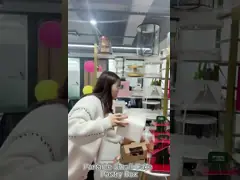 PET Transparent Cake Box Packaging Tall Clear Plastic Square Paper Boxes
