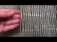 2.0mm 60*105mm Stainless Steel Ferrule Rope Mesh Stairs Railing High Strength
