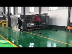 carton box automatic flexo printing slotting die cutting gluing box line