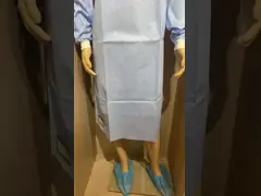 Livello blu 3 dell'abito chirurgico degli sms uniformi medici dell'ospedale 40gsm per l'abito medico degli anti sms dell'alcool dell'infermiere di medico del laboratorio