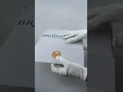 Corrugated Mailing Box White Hot Stamping Rectangular Folding Carton Cardboard Gift Packaging