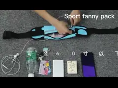 No Bounce Sport Waist Bag 25x10cm Large Pocket Waterproof