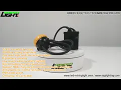 10000 mineiro recarregável Headlamp do botão 216lum 7.8Ah do silicone de Lux Safety Mining Cap Lamp para a mina de carvão subterrânea