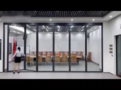 Airtightness Hardware Triple Glass Aluminum Folding Doors