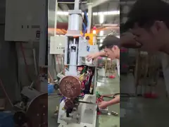 The metal sheet's welding of seam welder