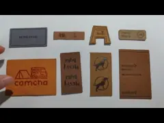 Microfiber Leather Jean Patch Hot Stamping Embossed Custom Design