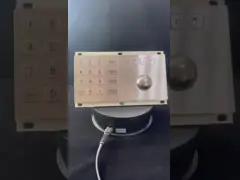 Βιομηχανικό πληκτρολόγιο ανοξείδωτου με Trackball για το ATM/το περίπτερο