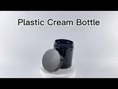 round plastic Cream cosmetic scrub Jar with black lid pp plastic cream jar