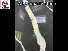 Black Transmittance Light Quartz Stone Slab Surface With SGS NSF Certification