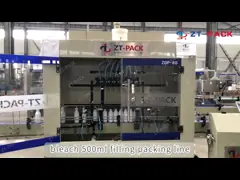 automatic bleach toilet cleaner 500ml filling packing machine with shrink sleeve labeling