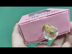 Custom Crystal Handle And PVC Window Drawer Box For False Eyelashes