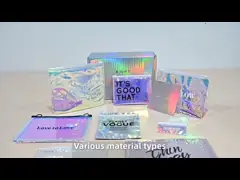 Custom Cosmetics Holographic Packaging Zipper Bags/Mailers/Cards