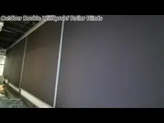 Motorized Outdoor Roller Blinds Waterproof Patio Window Sunshade Zip Track Blinds