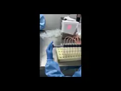 Virus sampling tube factory production display