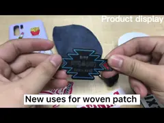 Colorful Threads Eco Friendly Patches Fruit Woven Label Patches