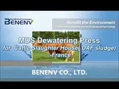 BENENV | Sludge Dewatering Machine | Cattle Slaughter House DAF Sludge in France