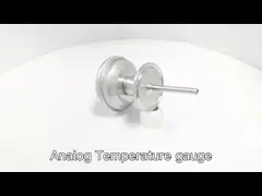 China AFK Industrial SS Flange Mount Stem Thermometer Dial Axial Quick Chuck Bi Metal for sale