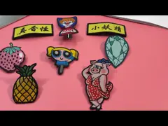Custom Creative Patches Merrow Border Fabric Patch Badge Embroidered Sew On Patches