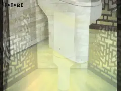 820mm High Short Projection Cloakroom Toilet Floor Mounted P Trap Wc