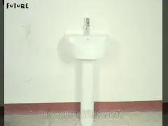 Classic Solid Surface Ideal Standard Semi Pedestal Basin Sinks 550cm