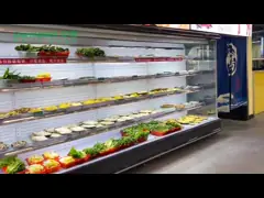 Hypermarket Open Commercial Display Freezer For Meat Ventilate Cooling