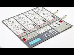 Embossed Buttons PET circuit Membrane Switch With Glossy Surface overlay