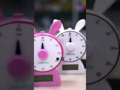Kids ABS Pink Blue Rabbit Shape Education Countdown Timer For Studying Kitchen Yogo