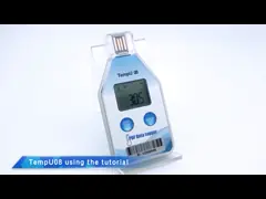 TempU08 single use USB temperature data logger with LCD display