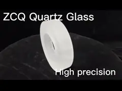 China Customization Size Machining Quartz Glass Transparent Fused Quartz Ring With Hole for sale