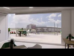 China Aluminum Frameless Glass office Balcony Sliding Door Movable Partition Folding Wall for sale
