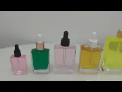 Glass Cosmetic Serum Essential Oil Dropper Bottle Eco Clear 10ml 2.3cm Dia
