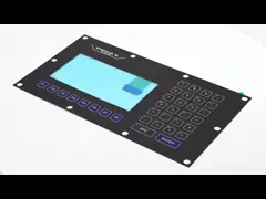 Round Embossed Buttons Tactile Membrane Switch Keypad with anti-glare display window