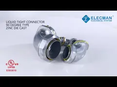 90 급 아연 가요성 도관 커넥터 2 인치 액체 밀폐 금속관부속품
