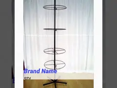 4 Layers Spinning POP Display Rack With 5 Legs Base