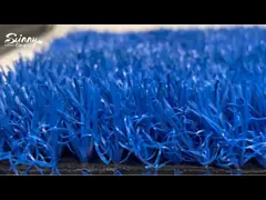Detail of the blue recreational artificial lawn