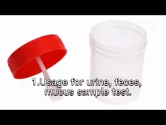 China 30ml 60ml Medical Disposable Specimen Cup Stool Sample Collection Container With Needle for sale