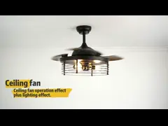 Ventilatore di tetto di casa senza poltrona con luce industriale