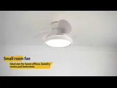 Flush Mount Small Led Light Ceiling Fan With Decorative Quiet DC Motor