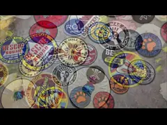 Iron On Embroidery Chenille Patch Merrow Border Twill Fabric Patches