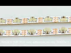 Tira LED direccionable SMD3210 RGB de 3 mm de ancho, 150 LED/M, 5 V CC